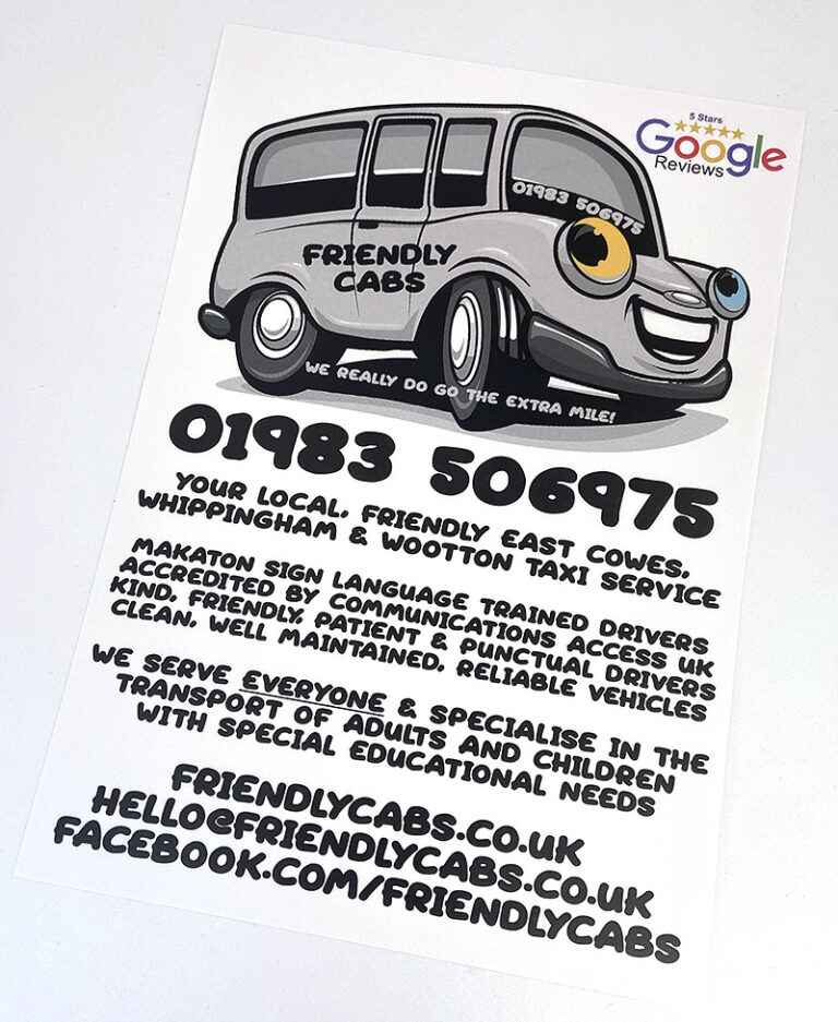Friendly Cabs Flyers – Hard Copies Now Available – Award Winning East ...